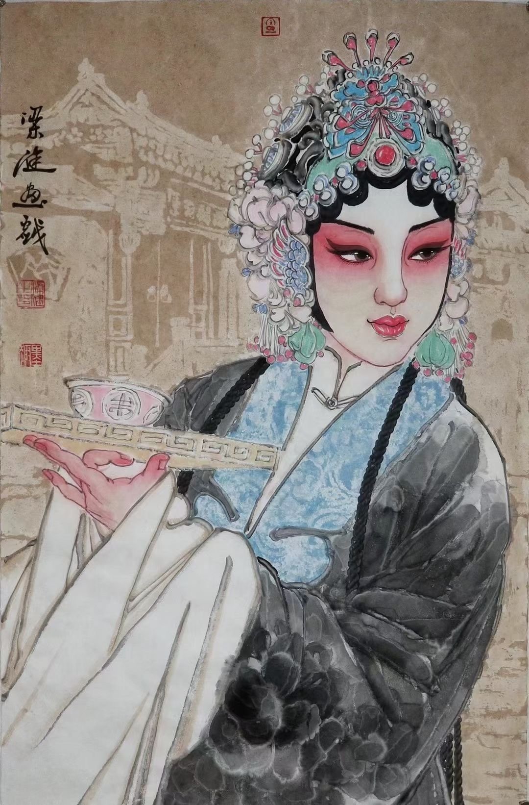 三大戏曲人物画家 戏曲人物绘画简笔画 戏曲人物绘画 大山谷图库